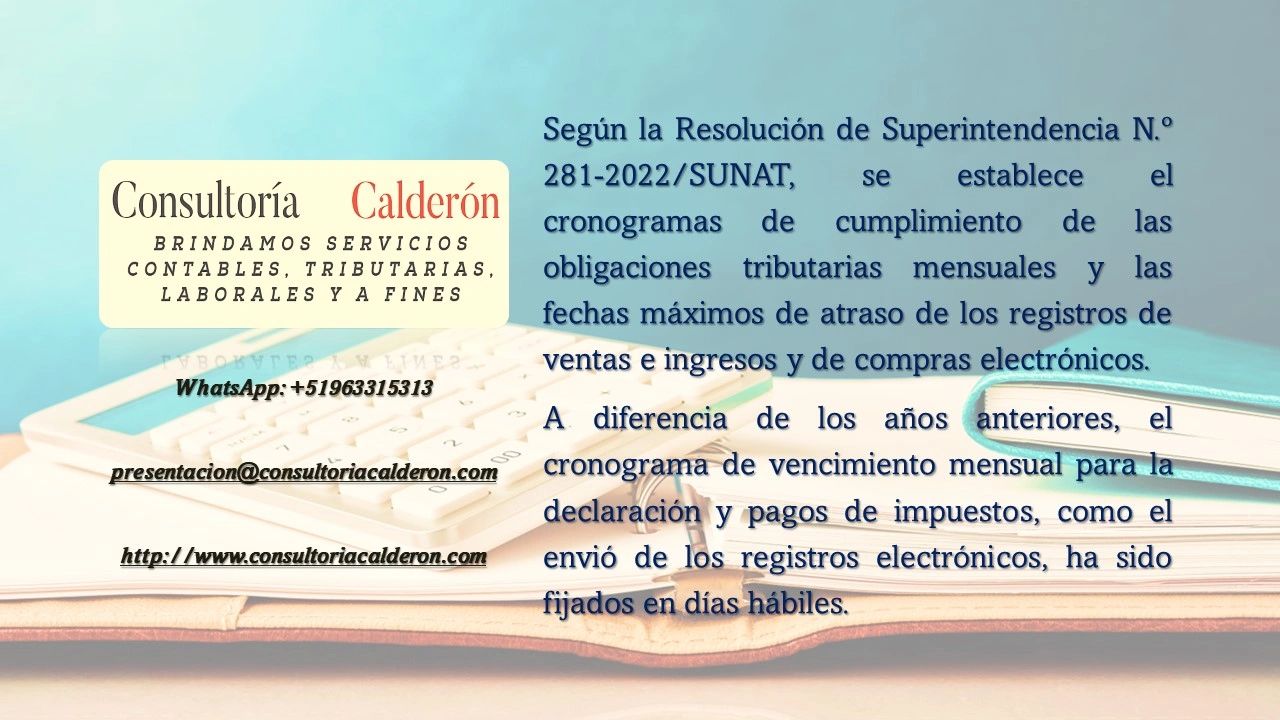 Cronograma De Obligaciones Mensuales 2023